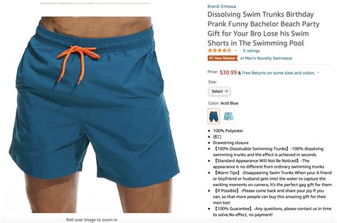 Dissolving Swim Trunks For Pranking Your Friends Rofcoursethatsathing