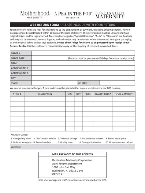 Fillable Online WEB RETURN FORM PLEASE INCLUDE WITH YOUR RETURN Fax Email Print PdfFiller