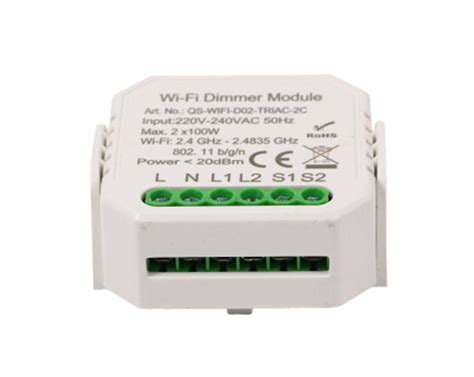 2 Gang Wifi Led Light Dimmer Switch Module Wholesale Aihomestyle