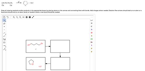 solved draw all missing reactants and or products in the