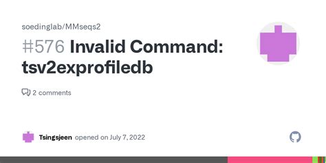 Invalid Command Tsv2exprofiledb · Issue 576 · Soedinglabmmseqs2 · Github