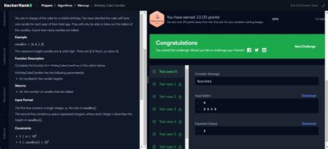 completing birthday cake candles challenge on hackerrank vishal kumar posted on the topic