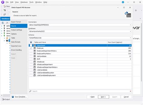 Exporting SQL Server Data To Microsoft Access Using Query Builder