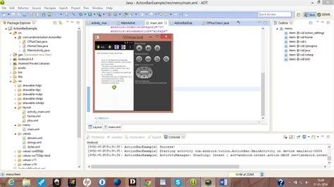 Android Action Bar Android Programming By Wideskills