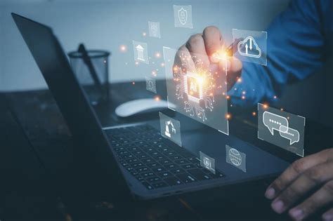 Premium Photo Businessman Touching Artificial Intelligence Circuit