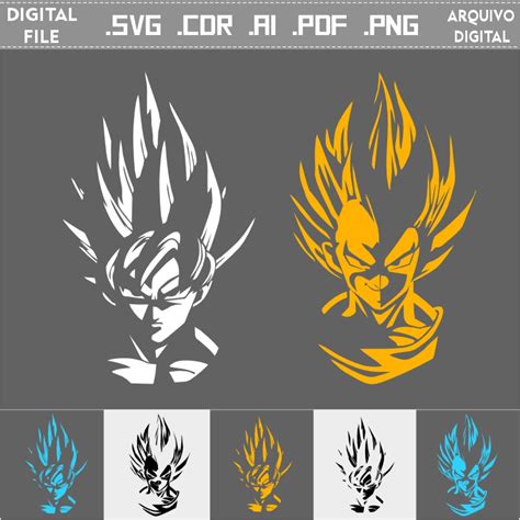Vector Son Goku Vegeta Dragon Ball Z Cdr Ai Svg Pdf Png Laser