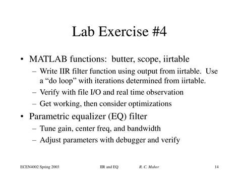 PPT IIR Filters And Equalizers PowerPoint Presentation Free Download ID 307103