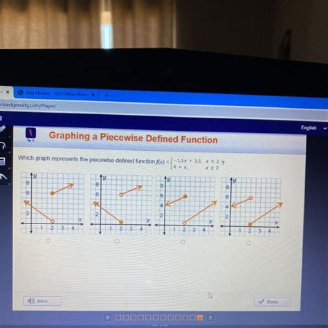 which graph represents the piecewise defined function f x 1 5x 3
