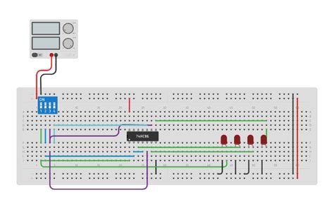 circuit design binary to gray tinkercad