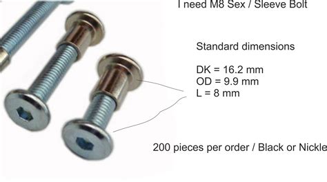 M8 Sleeve Sex Furniture Connector Bolt Inquiry Information 5108