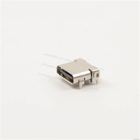 USB 3 1 C Receptacle 24P Surface Mount Hybrid Dual Row SMT DIP Single Shell With Bracket CH 1