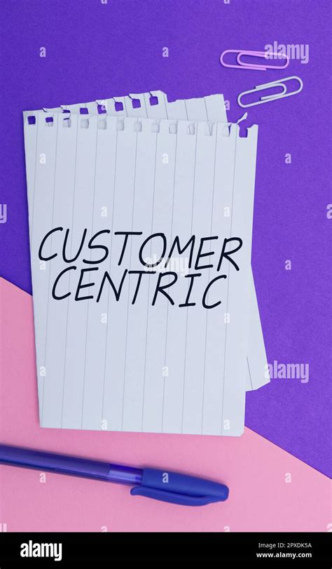 Writing Displaying Text Customer Centric Business Concept Process Of Looking After Customers To