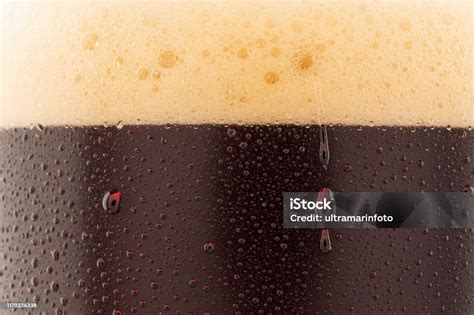 Ice Cold Beer Glass With Water Drops Condensation Pint Beer Glass Stock