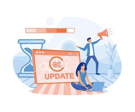 Premium Vector Software Update Or Operating System Updating Progress