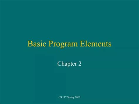 Ppt Basic Program Elements In C Syntax Input Output And Types Powerpoint Presentation