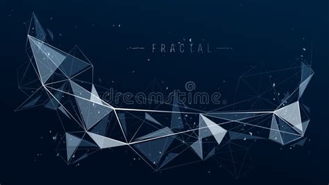 Low Poly Particles Abstract Vector Background Polygonal Fractal Design 3d Dimensional Element