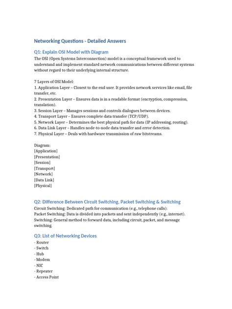 Networkingquestionsanswers Pdf Internet Protocol Suite Computer Network
