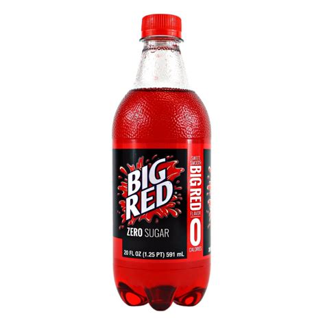 Big Red Zero Sugar Soda 24 Pack 20 Oz Bottle