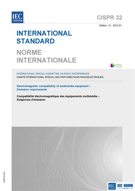 Cispr 32 2012 Pdf Iec Norm Store