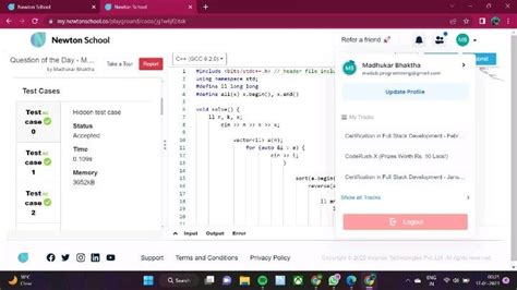 Madhukar Bhaktha On Linkedin Cpp Day1 30daysofcode Community Coding Programming