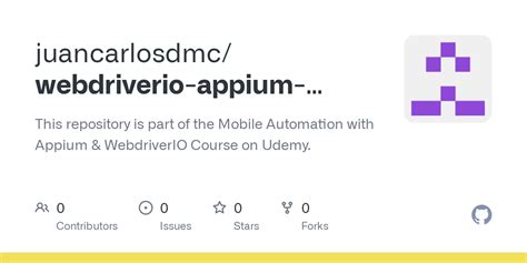 github juancarlosdmc webdriverio appium course complete this