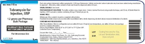 Tobramycin For Injection Usp