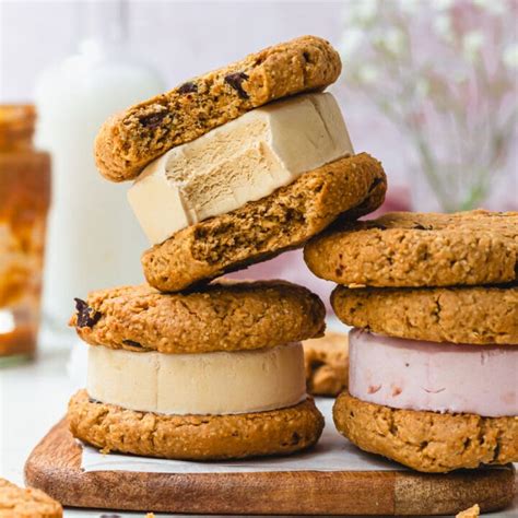 Peanut Butter Cookie Ice Cream Sandwiches Nourishing Amy