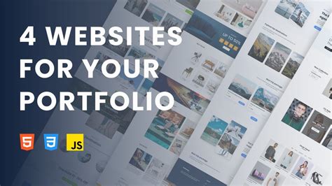 build 4 impressive portfolio projects with html css and javascript