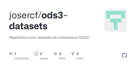 Github Josercfods3 Datasets Repositório Com Datasets De Indicadores Ods3