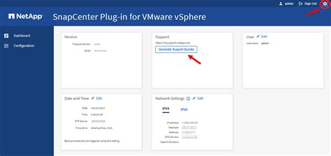 Generate A Support Bundle From The Snapcenter Plug In For Vmware Vsphere User Interface