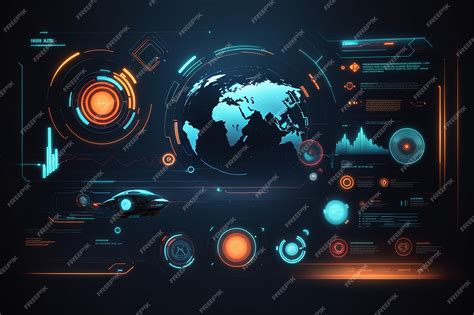 Premium Photo Digital Technology Ui Futuristic Hud Virtual Interface