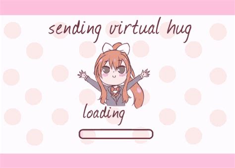 Monika Ddlc Gif Monika Ddlc Virtualhug Discover Share Gifs Literature Club Virtual Hug
