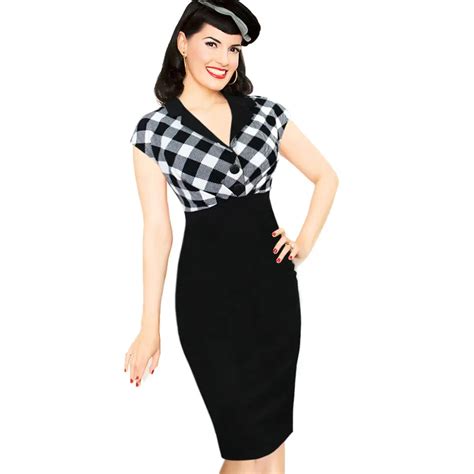 Vfemage Womens Summer 1950s Vintage Pinup Retro Polka Dot Floral Print