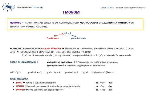 Monomi Esercizi Svolti Di Matematica Per La Scuola Superiore Artofit