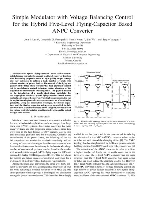 Pdf Simple Modulator With Voltage Balancing Control For The Hybrid