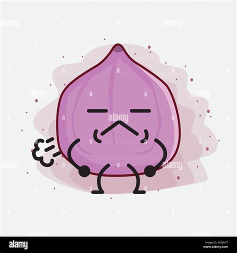 An Illustration Of Cute Fig Fruit Mascot Character Stock Vector Image And Art Alamy