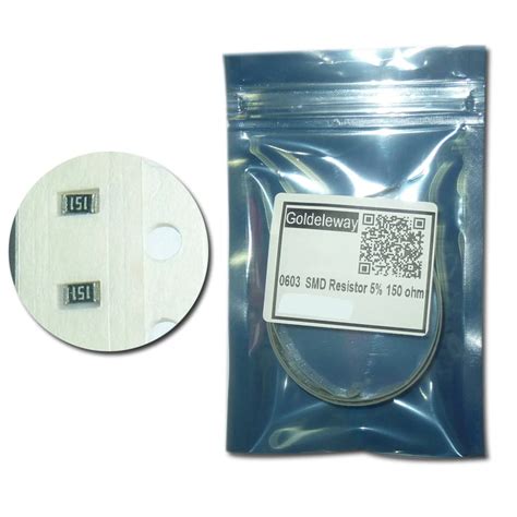 1000pcs Lot 0603 Chip Fixed Resistor Smd Resistor 5 150 Ohm In