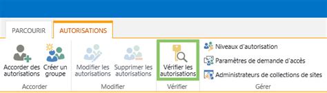 Vérification Des Autorisations Sur Sharepoint Support Global Sp