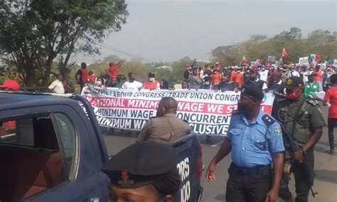 Nlctuc Protest Against Minimum Wage Holding In Abuja Photos