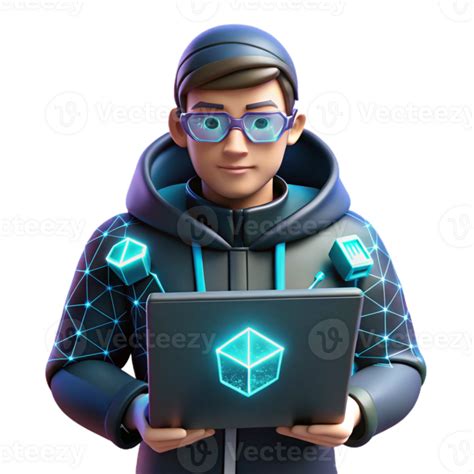 Beautiful Traditional 3d Illustration Programmer Coding Exclusive