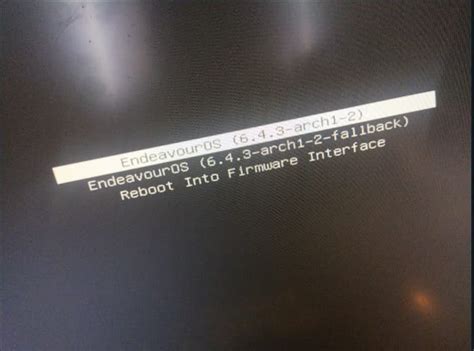 no grub menu at start newbie endeavouros