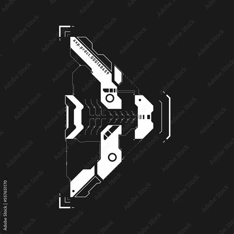 Cyberpunk Arrow Futuristic Tech Interface Element Cyberpunk Pointer