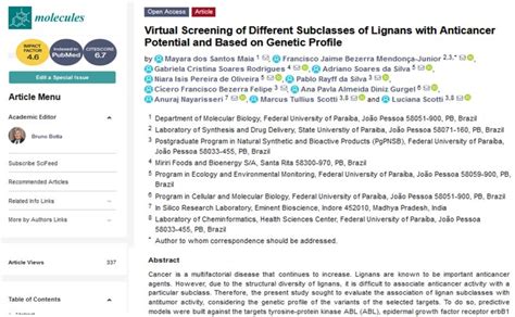 Anticancer Drugdiscovery Drugdesign Bioinformatics Dr Anuraj
