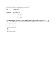 Maximizing Revenue In Linear Programming Analyzing Course Hero