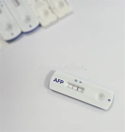 Rapid Test Kit For Afp Or Alfa Fetoprotein Testing Showing Positive Result Tumor Or Cancer