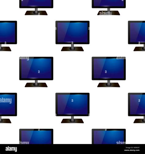 Screen Monitor Seamless Pattern Stock Photo Alamy