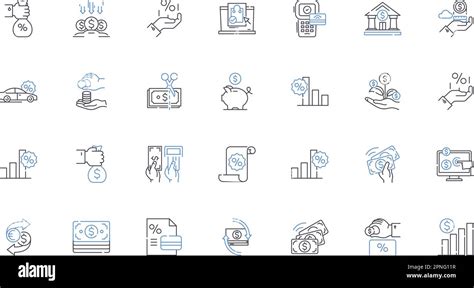 Market Strategy Line Icons Collection Positioning Branding Segmentation Targeting