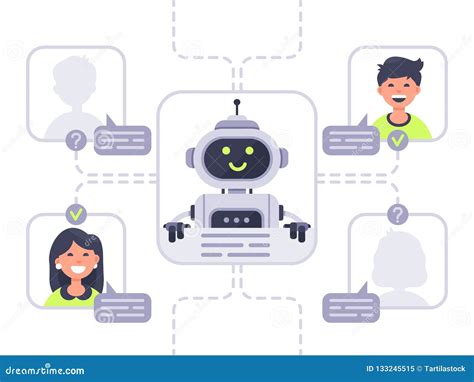 Human Communicates With Chatbot Virtual Assistant Support And Online