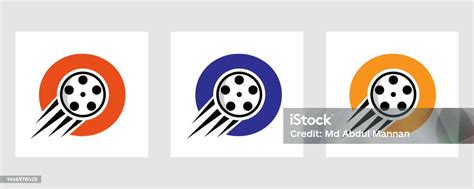 미디어 사인 영화 감독 기호를 위한 필름 릴이 있는 편지 O 필름 로고 개념 감독에 대한 스톡 벡터 아트 및 기타 이미지 감독 개념 디자인 Istock