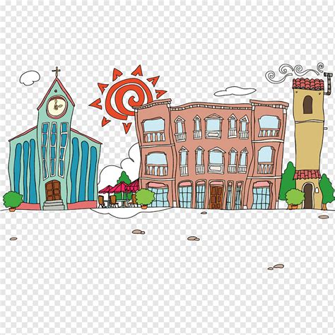 학교 유치원 유클리드 플랫 스쿨 건물 학 용품 스쿨 버스 Png Pngwing